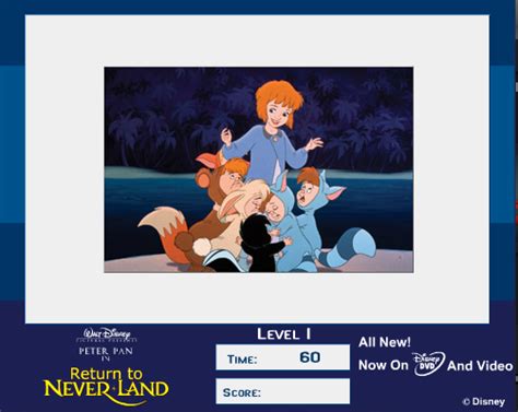 Peter Pan Return To Neverland Play Online On Flash Museum