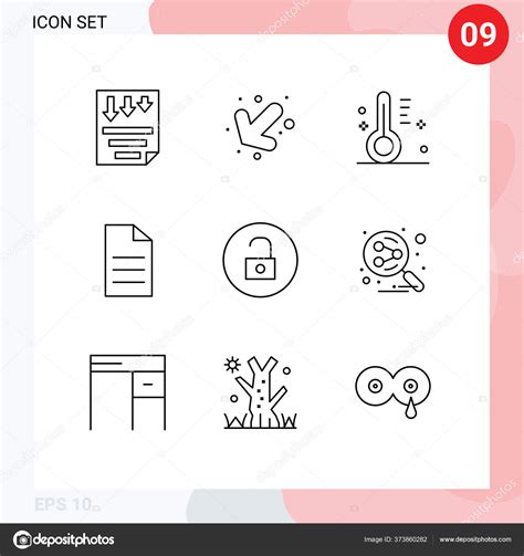 Mobile Interface Outline Set Pictograms Media Interface Cloudy User File Stock Vector By