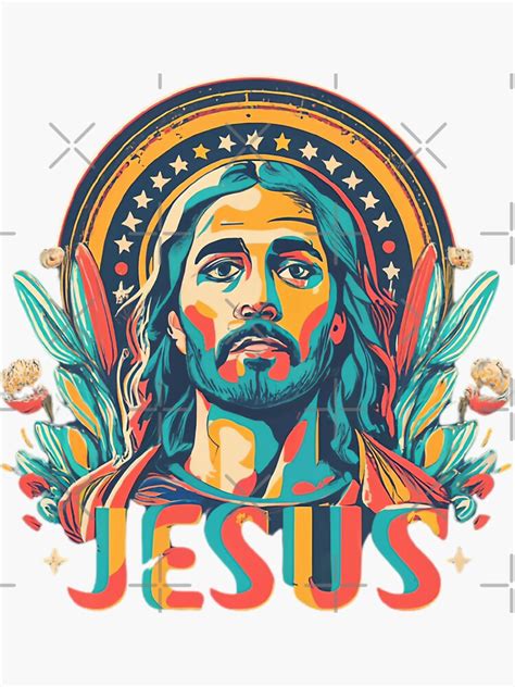 Jesus Sticker For Sale By Millenniumdrip Redbubble