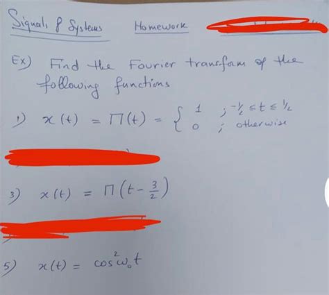Solved Ex Find The Fourier Transform Of The Following Chegg