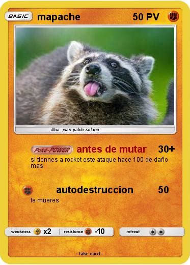 Pokémon Mapache Antes De Mutar Mi Carta Pokémon
