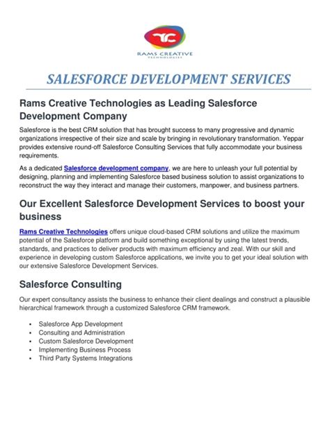Ppt Salesforce Development Services Powerpoint Presentation Free