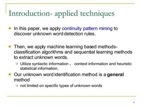 Pattern Mining To Unknown Word Extraction 10 Ppt