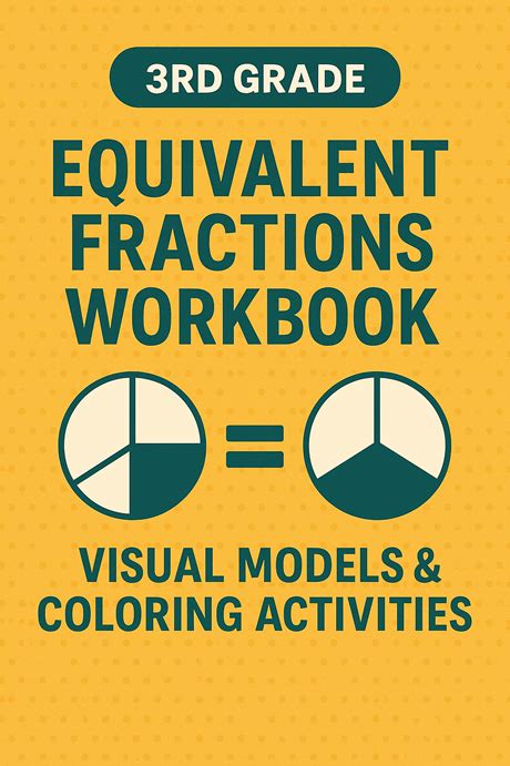 3rd Grade Equivalent Fractions Workbook Visual Models And Coloring Activities Schootex