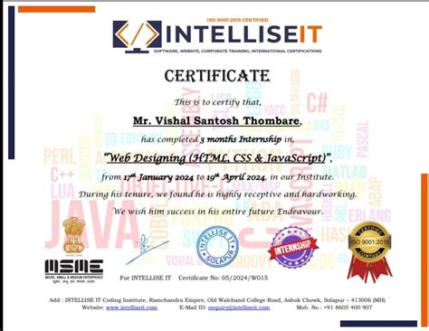 Hello Connections Just Got A Certificate For Completing An Internship