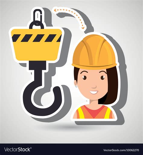 Woman Construction Tool Work Royalty Free Vector Image