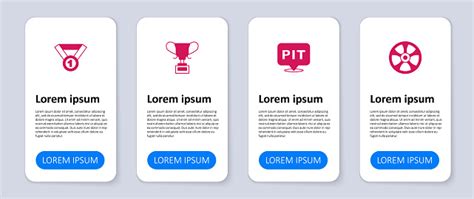 자동차용 알로이 휠 피트 스톱 어워드 컵 및 메달 세트 비즈니스 인포 그래픽 템플릿 벡터 1에 대한 스톡 벡터 아트 및 기타 이미지 Istock