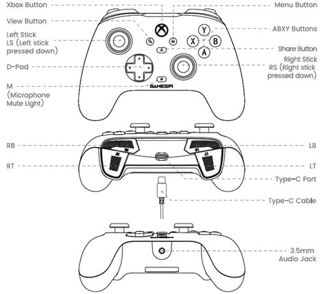 Gamesir T7 Wired Controller For Xbox Instruction Manual