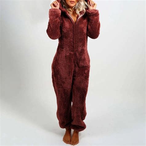 Nalini Winter Pajama Cozy Hooded One Piece Carro Moda Uk