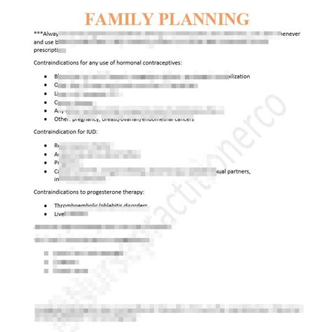 Women S Health FNP Clinical Notes Birth Control Family Planning Etsy