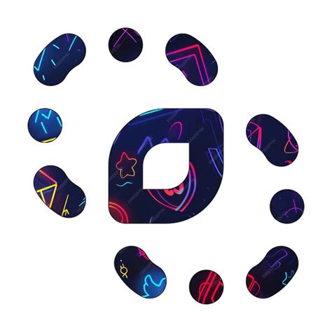 Image Icon Object Intersect Shapes Dark Theme Premium Ai Generated Image