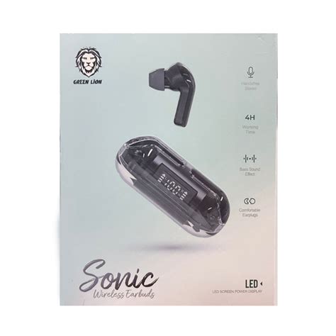 Buy Online Green Lion Sonic Wireless Earbuds Black In Qatar
