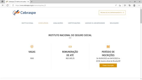 Concurso INSS Cebraspe libera consulta individual da isenção