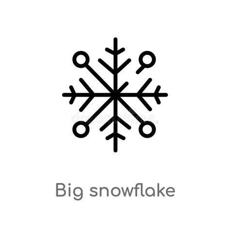 Icono Grande Del Vector Del Copo De Nieve Del Esquema Lnea Simple