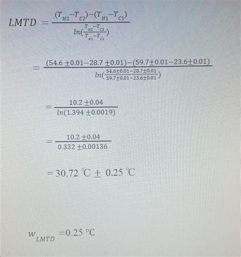solved i need help calculating this logarithmic mean