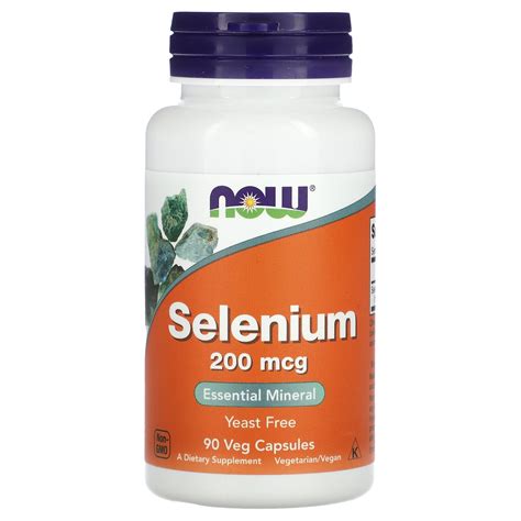 Now Foods Selenium 200 Mcg 90 Veg Capsules