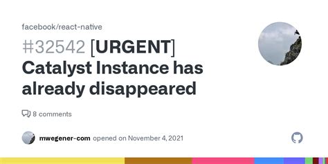 Urgent Catalyst Instance Has Already Disappeared · Issue 32542