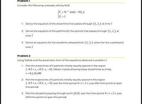 Solved Need Matlab Code And Plots For Problem 2Problem Chegg