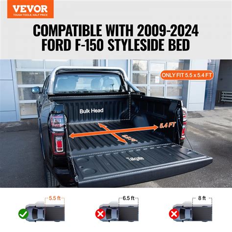Vevor Truck Bed Cover Roll Up Truck Bed Tonneau Cover Compatible With