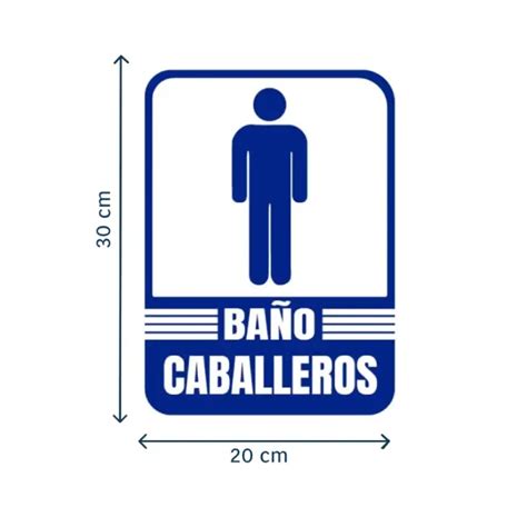 Señal De Baño Caballeros 20x30 Cm Force