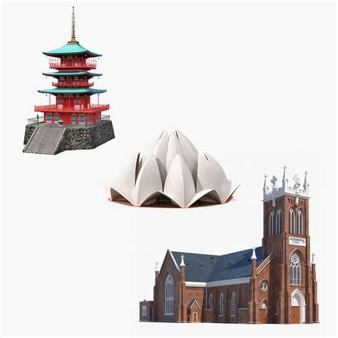 Religious Buildings Collection 3d Model 199 3ds Obj Max C4d Ma