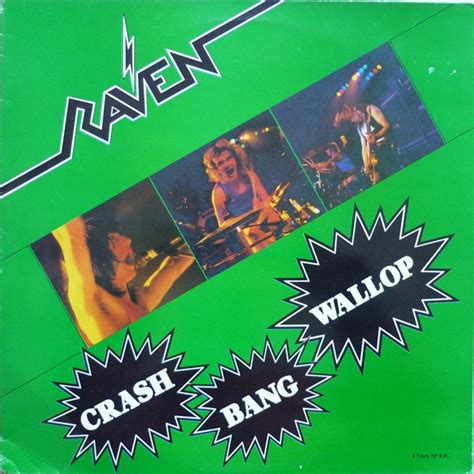 Raven Crash Bang Wallop 1982 Purple With Green Neat Records Logo On