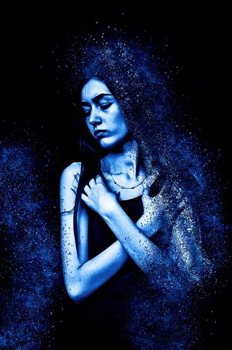 Free Images Woman Hair Female Portrait Model Darkness Blue