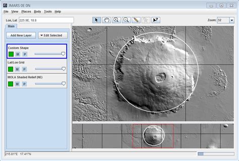 shape layer add a map sampling column jmars java mission planning and analysis for remote