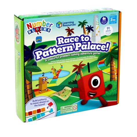 Learning Resources Numberblocks Race To Pattern Palace Board Game A