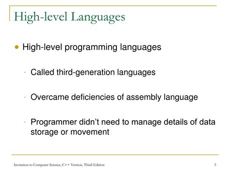Ppt Introduction To High Level Language Programming Powerpoint