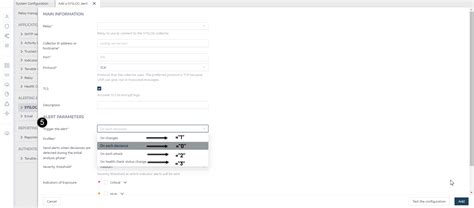 syslog and email alert details