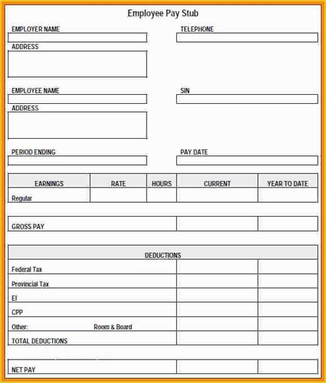 Free Pay Stub Template Download Of 7 Pay Stub Software Free