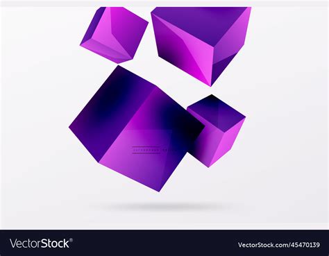 3d Cubes Abstract Background Composition Vector Image