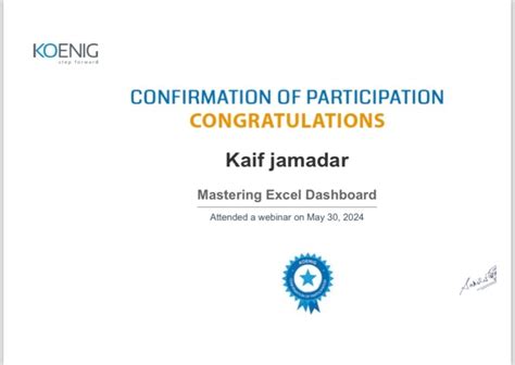 Kaif Jamadar On Linkedin Microsoft Excel Course Completion