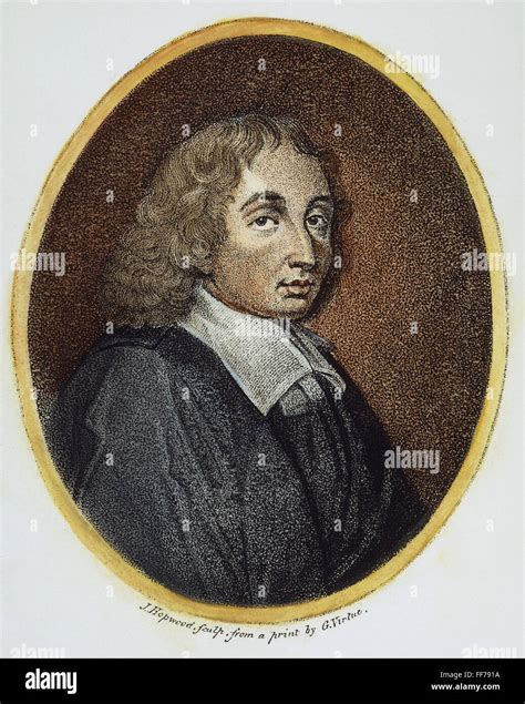 Blaise Pascal 1623 1662 Nfrench Scientist And Philosopher Stipple Engraving English C1800