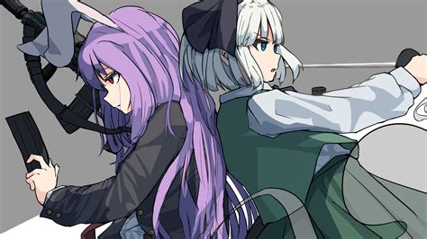 Konpaku Youmu Reisen Udongein Inaba And Konpaku Youmu Touhou Drawn