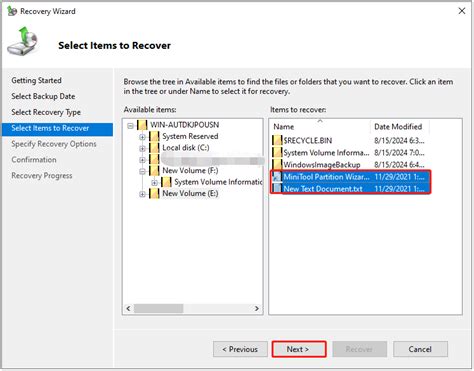 Guide Restore Files Systems Using Windows Server Backup