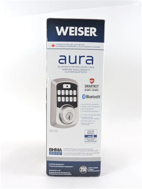 Police Auctions Canada Weiser Aura Bluetooth Keypad Smart Lock New H