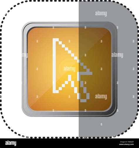 Yellow Emblem Arrow Cursor Stock Vector Image And Art Alamy