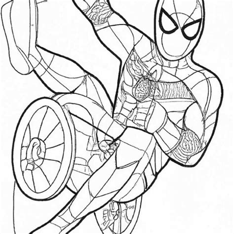 20 Desenhos De Homem Aranha De Moto Para Imprimir E Colorir Pintar