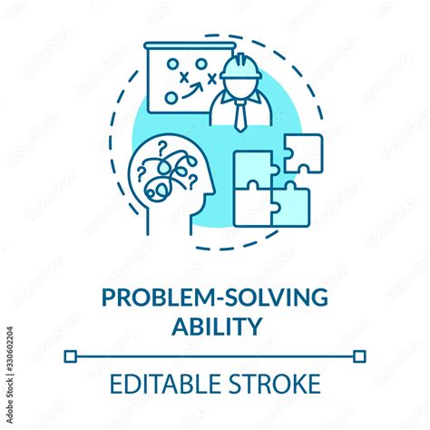 Problem Solving Ability Turquoise Concept Icon Analytical And Creative