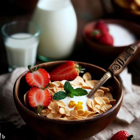 Fraises au kéfir et aux corn flakes pour les diabétiques