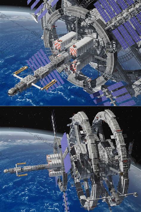 D模型 高精度宇宙空间站模型 地底星空 资源网