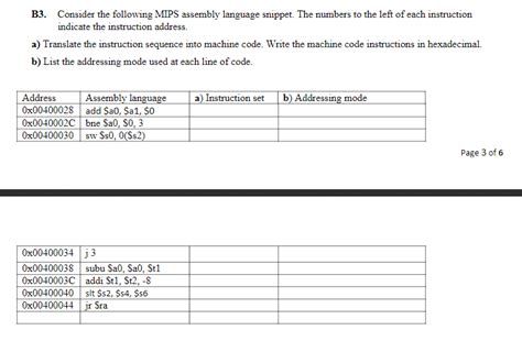 Solved B Consider The Following Mips Assembly Language Chegg