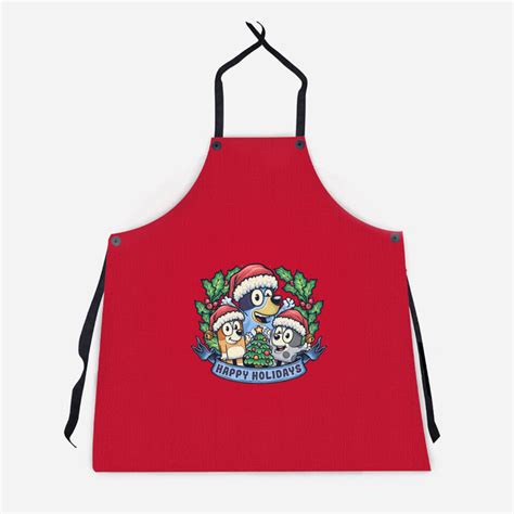 Bluey Holidays Unisex Kitchen Apron Mommagorilla By Teefury