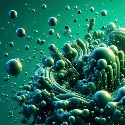 Premium Photo Abstract Liquid Green Background Water Drops On Green