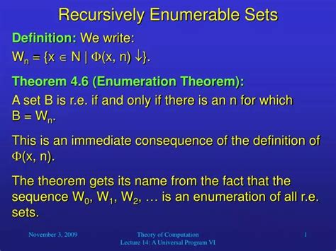 Ppt Recursively Enumerable Sets Powerpoint Presentation Free Download Id6649242