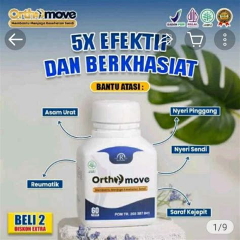 Jual Orthomove Original Vitamin Nyeri Sendi Asam Urat Dan Reumatik Sembuh Total Shopee