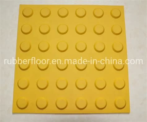 China Rubber Tactile Floor Tiles Tactile Warning Surface Tiles