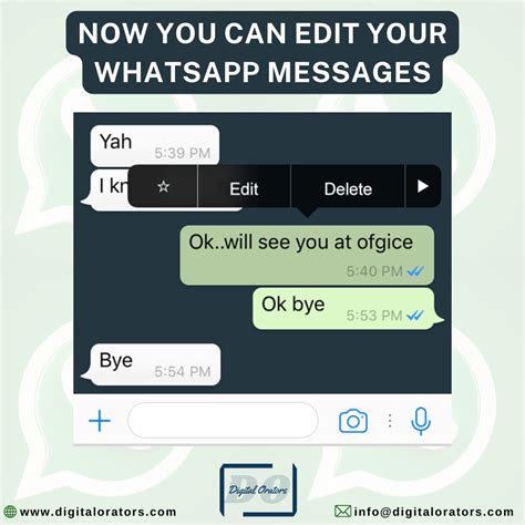 Digital Orators On Linkedin Digitalorators Do Whatsapp Messageediting Newfeature